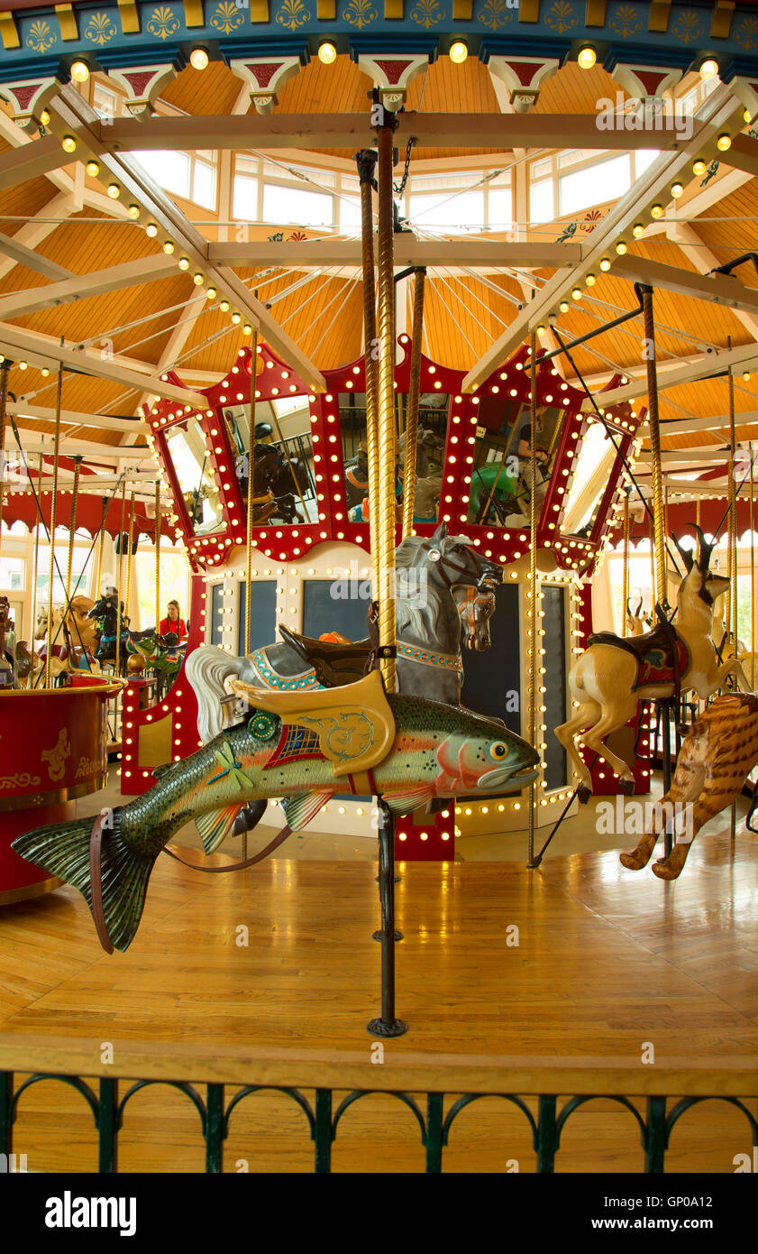 Carousel, Great Northern Town Center, Helena, Montana Stock Photo - Alamy