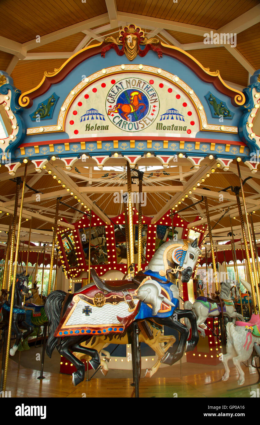 Carousel, Great Northern Town Center, Helena, Montana Stock Photo - Alamy