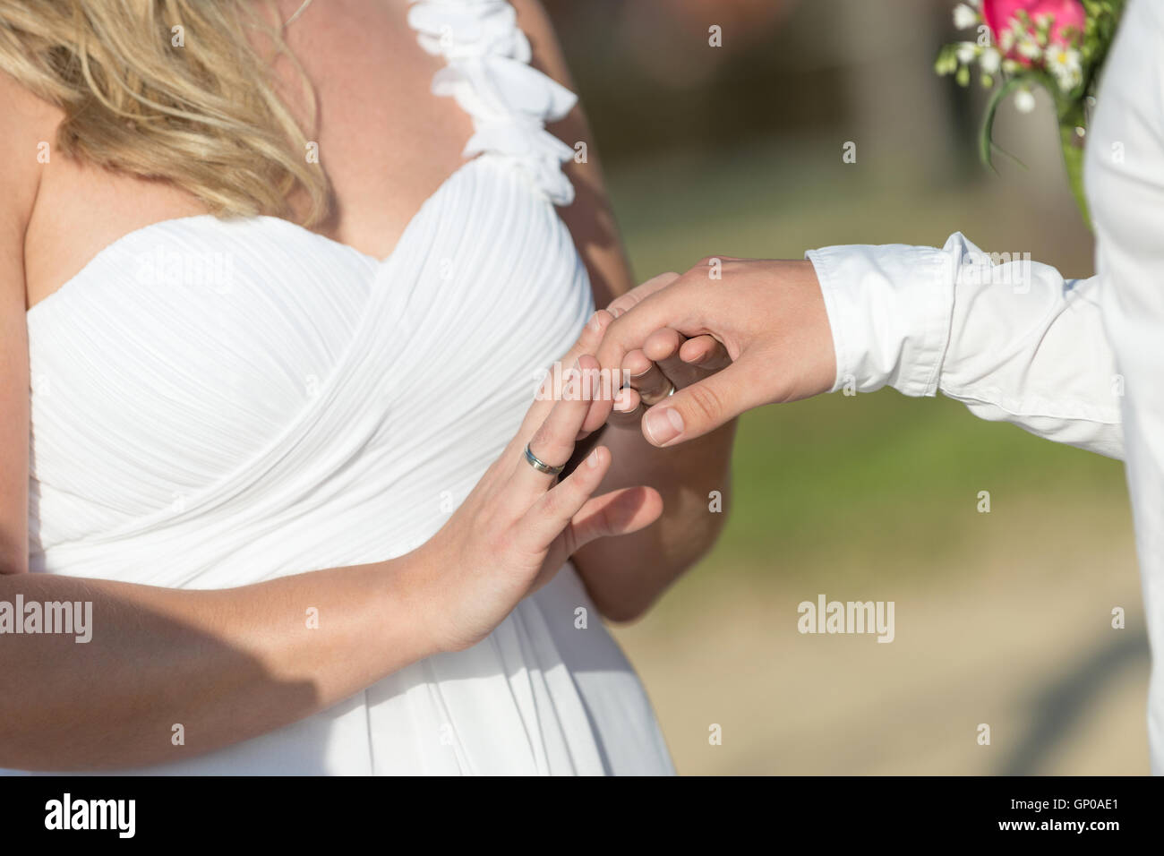 Woman holding engagement ring in hi-res stock photography and images ...