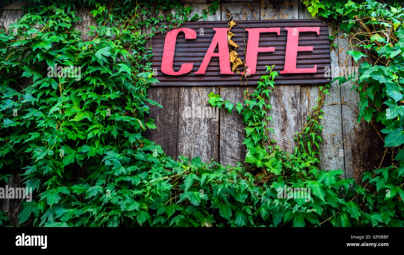 Faded cafe sign hi-res stock photography and images - Alamy