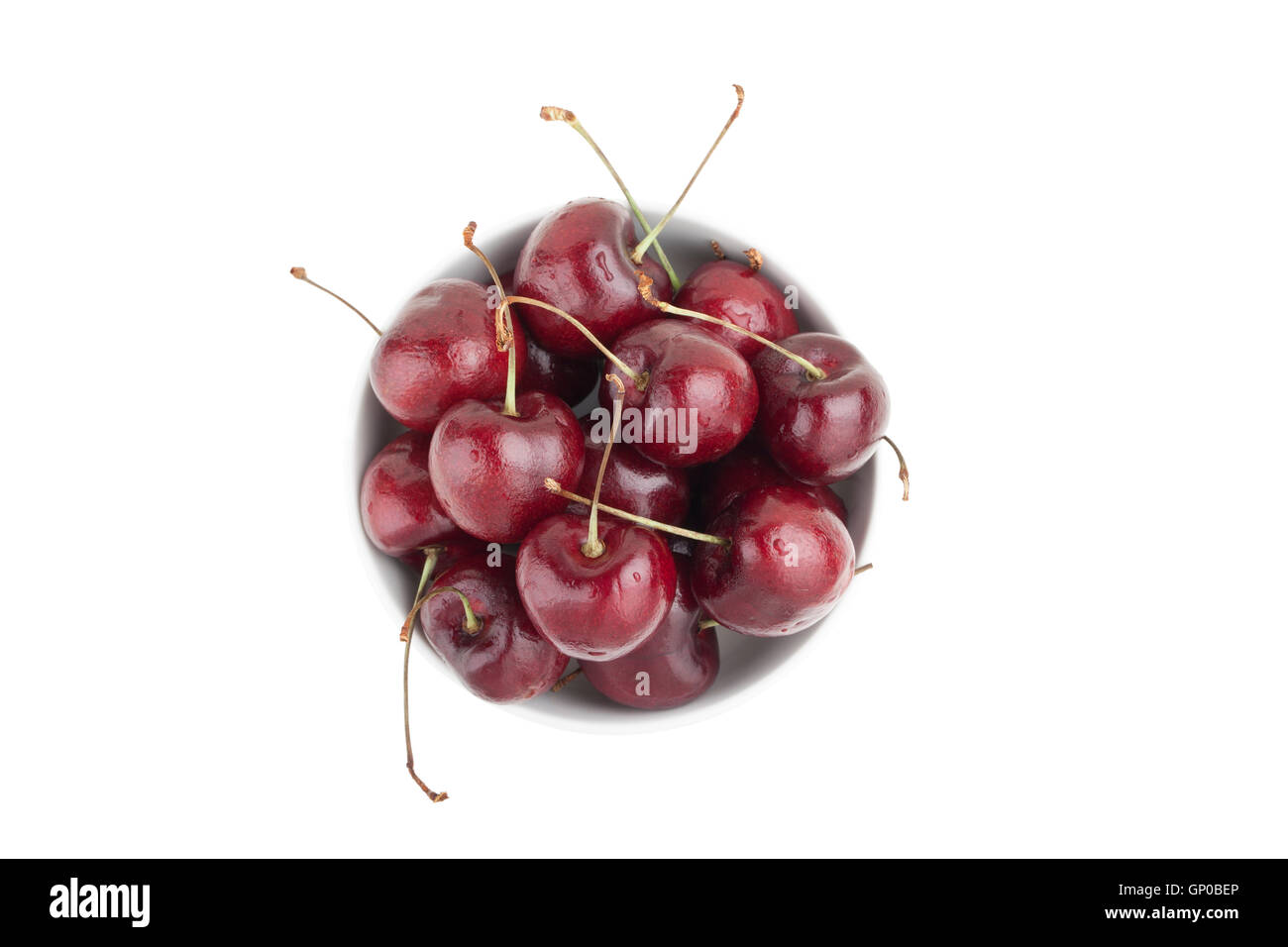 red cherry isolated on white background with clipping path Stock Photo ...