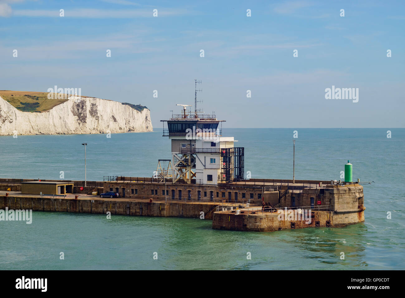 The beautiful Dover Port with blue sky and clouds Stock Photo - Alamy