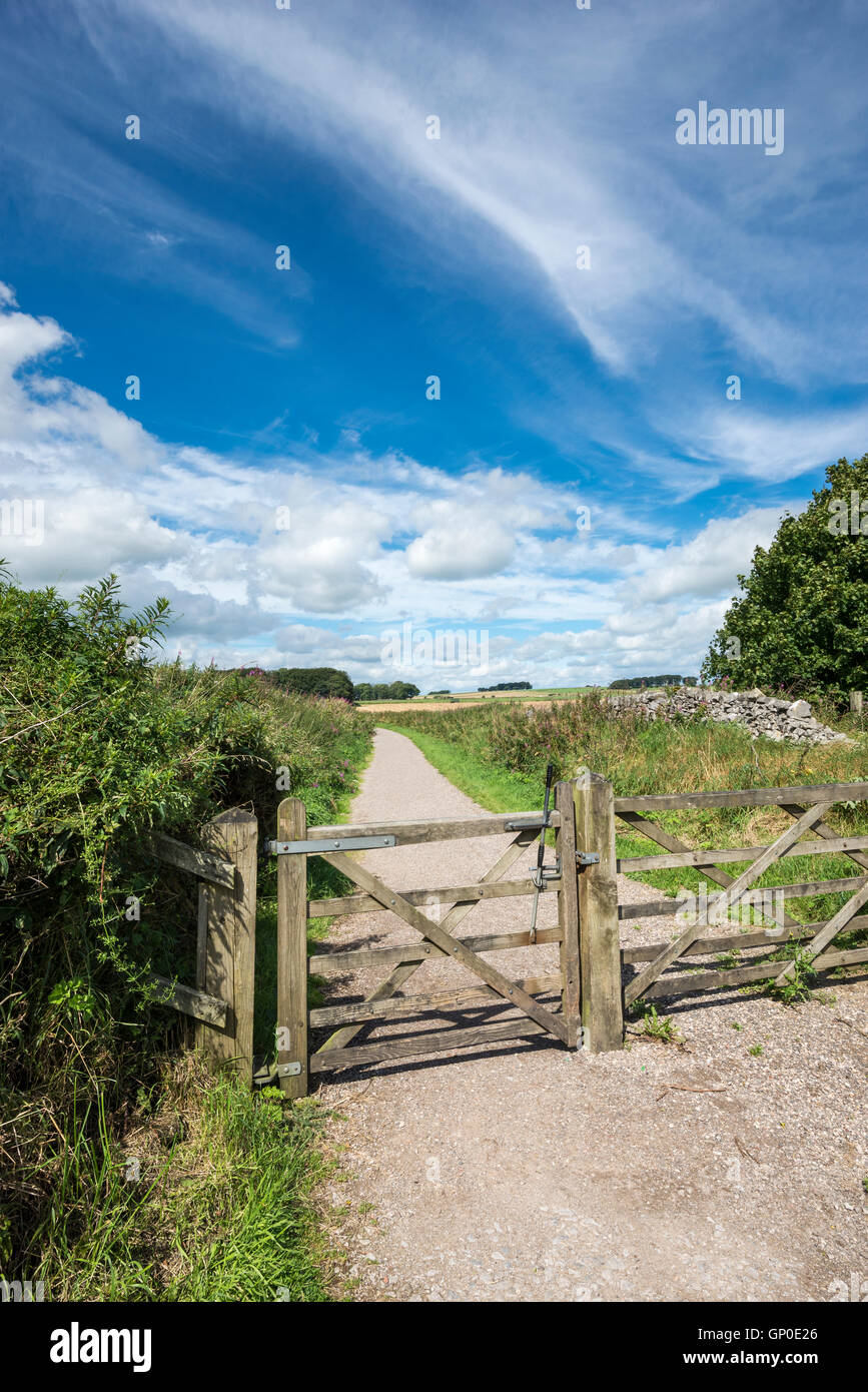 Gate on the High Peak trail near Hartington in the Peak DIstrict ...