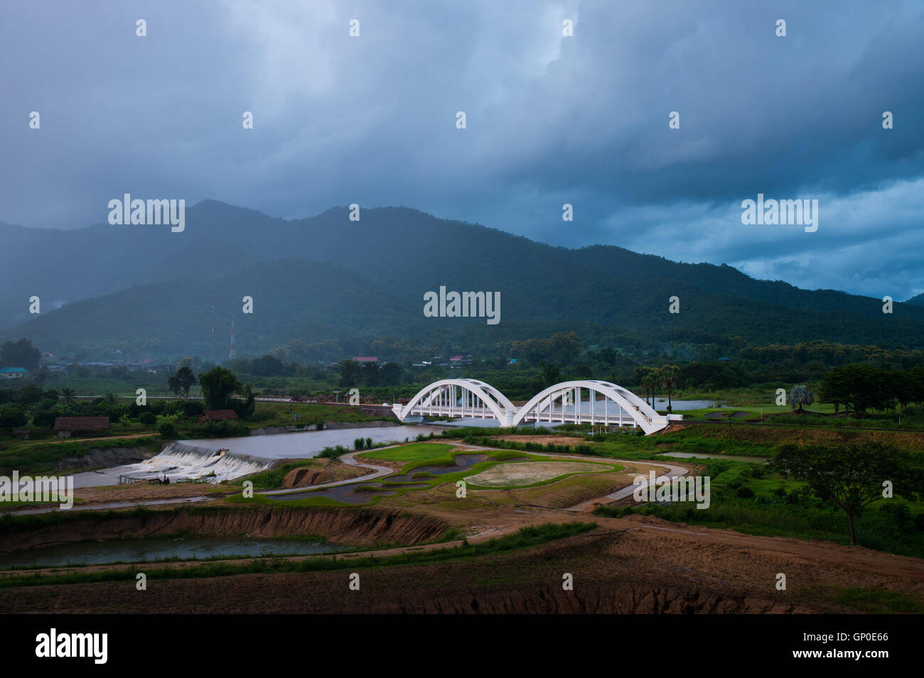 Old white railway bridge at lamphun hi-res stock photography and images ...