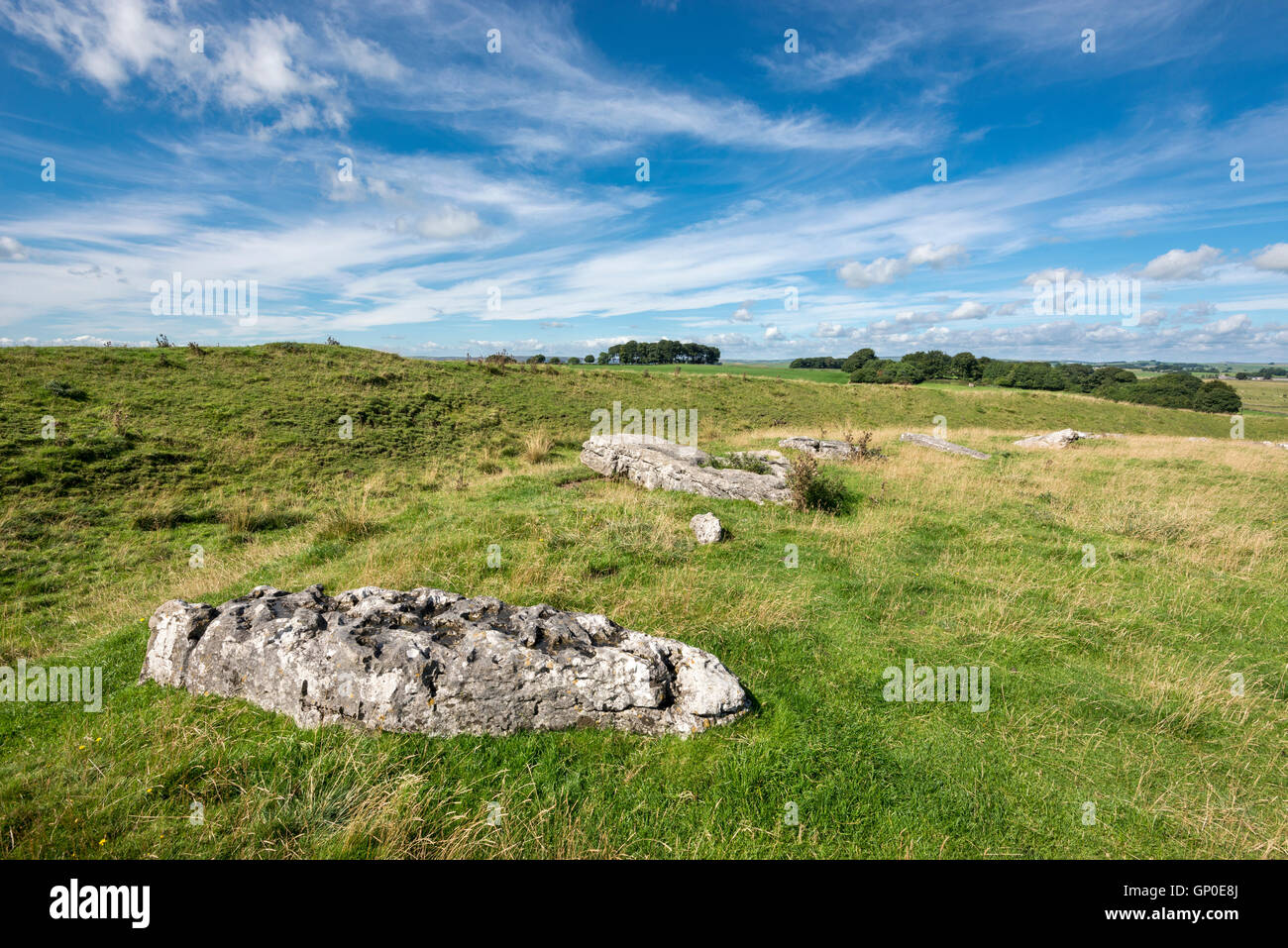 Arbor Low, an ancient Neolithic henge monument in the Peak District ...