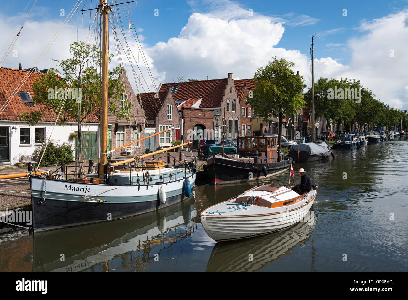 Cruising on the canal, Edam, Netherlands Stock Photo - Alamy