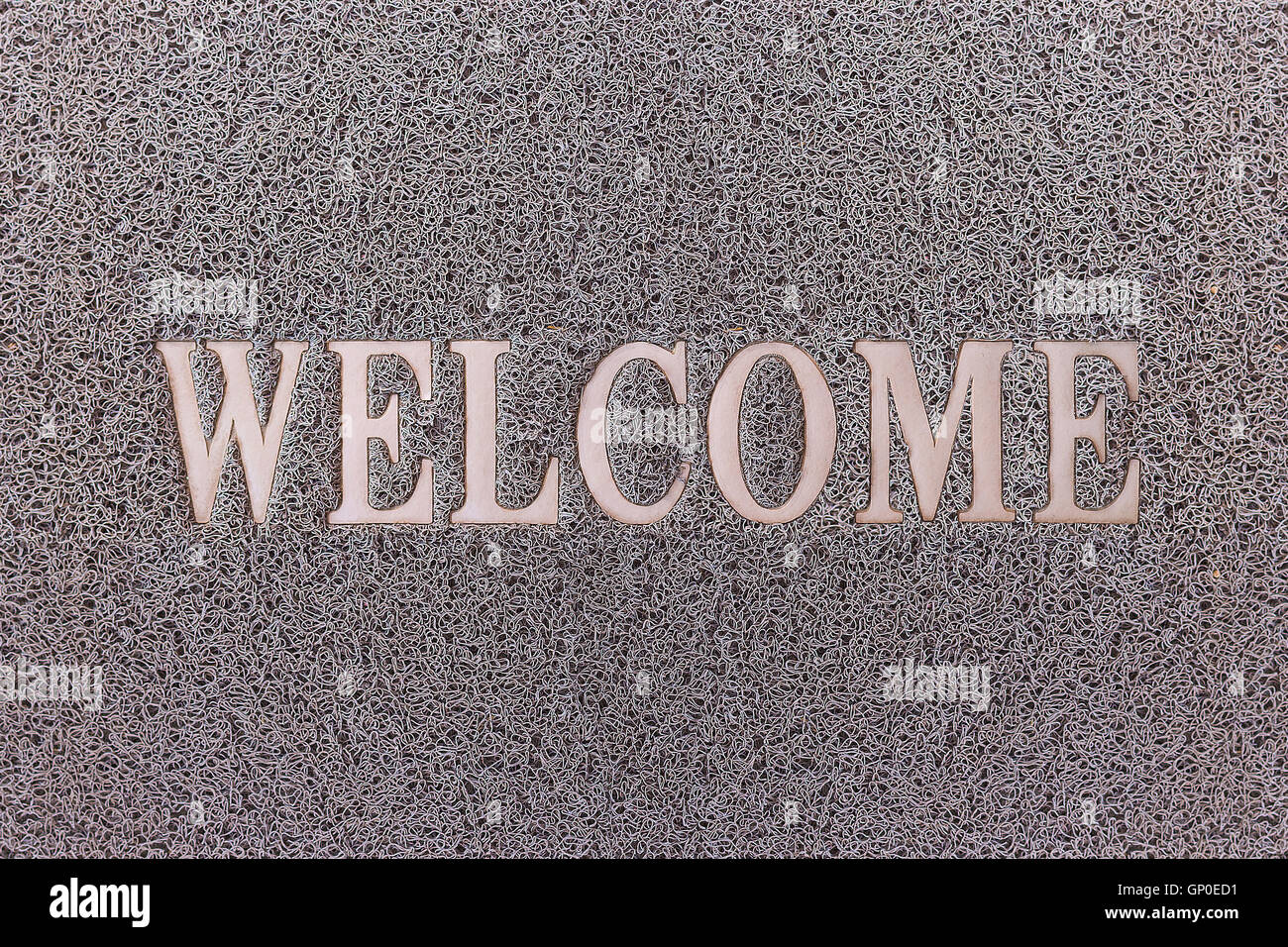 Welcome Gray Door Mat. Welcome Carpet Background. Welcome Gray Sign ...