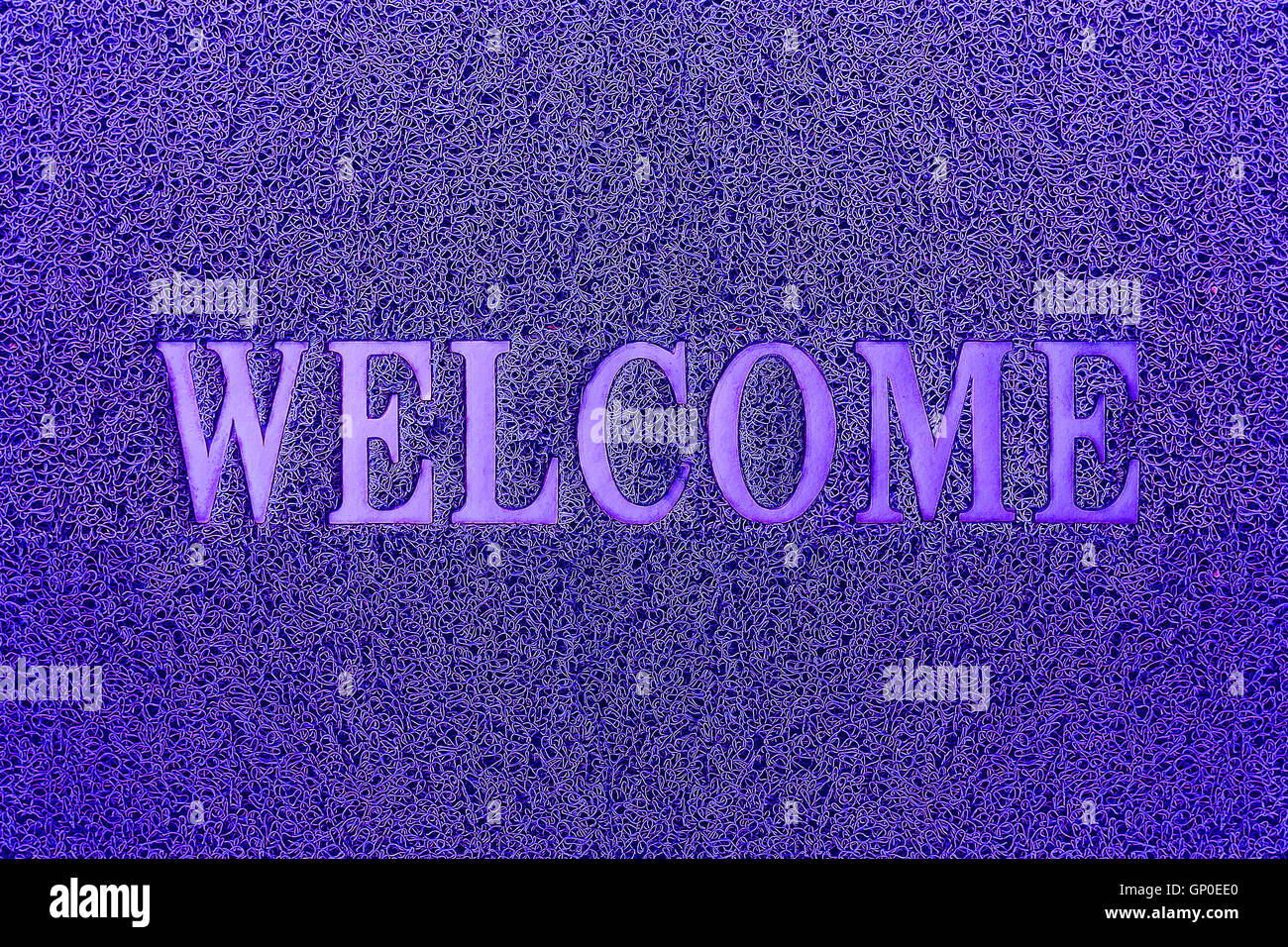 Welcome Blue Door Mat. Welcome Carpet Background. Welcome Blue Sign ...