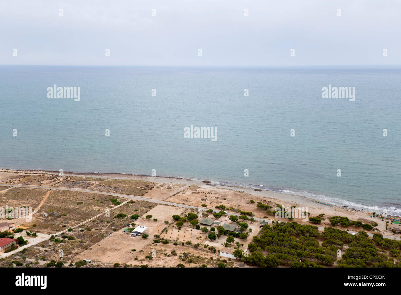 Views of a beach in Santa Pola from Mirador Stock Photo - Alamy