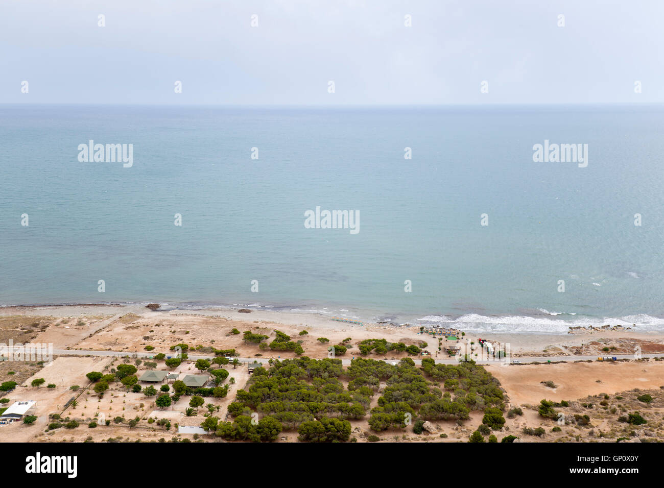 Views of a beach in Santa Pola from Mirador Stock Photo - Alamy