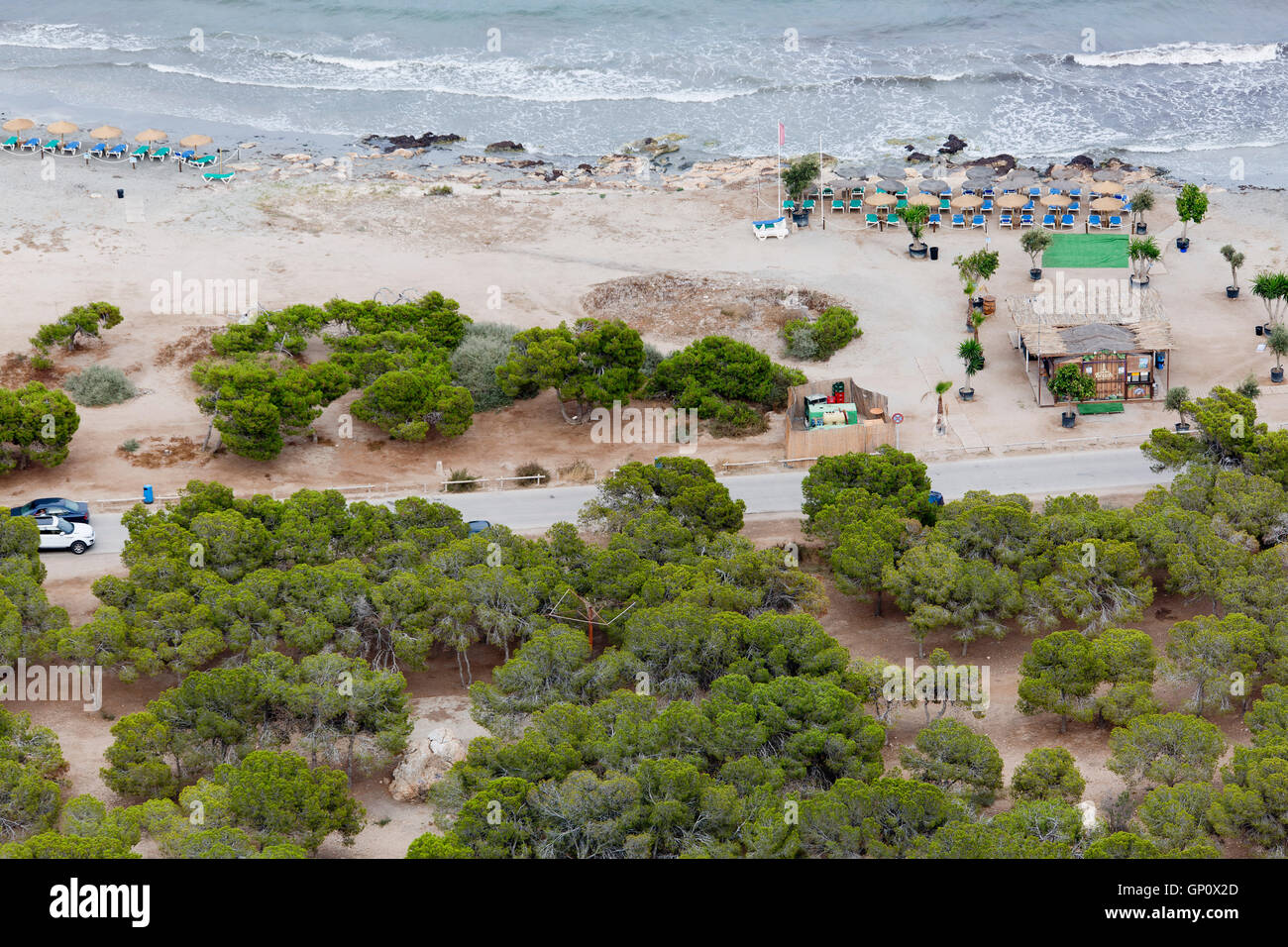 Views of a beach in Santa Pola from Mirador Stock Photo - Alamy