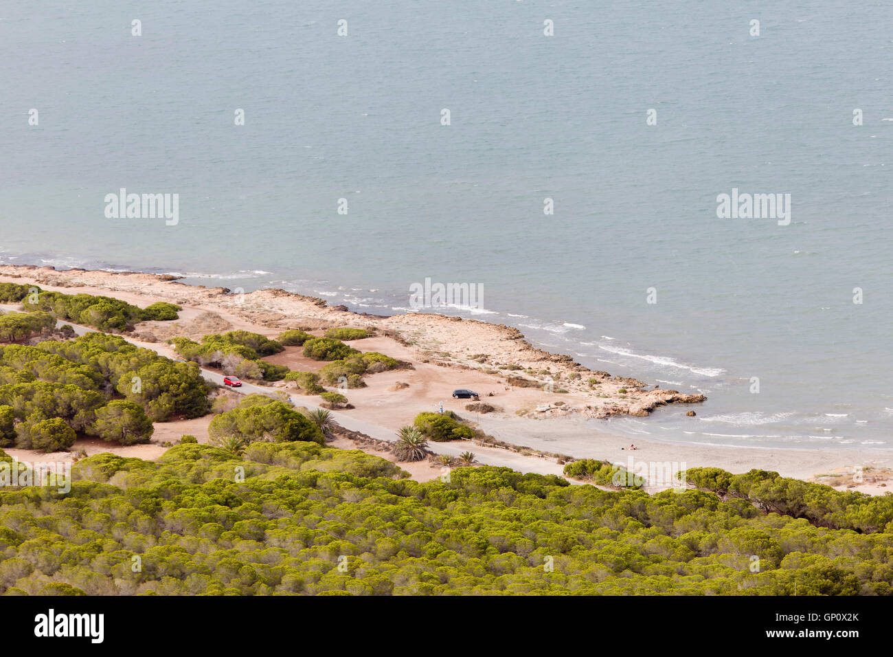 Views of a beach in Santa Pola from Mirador Stock Photo - Alamy