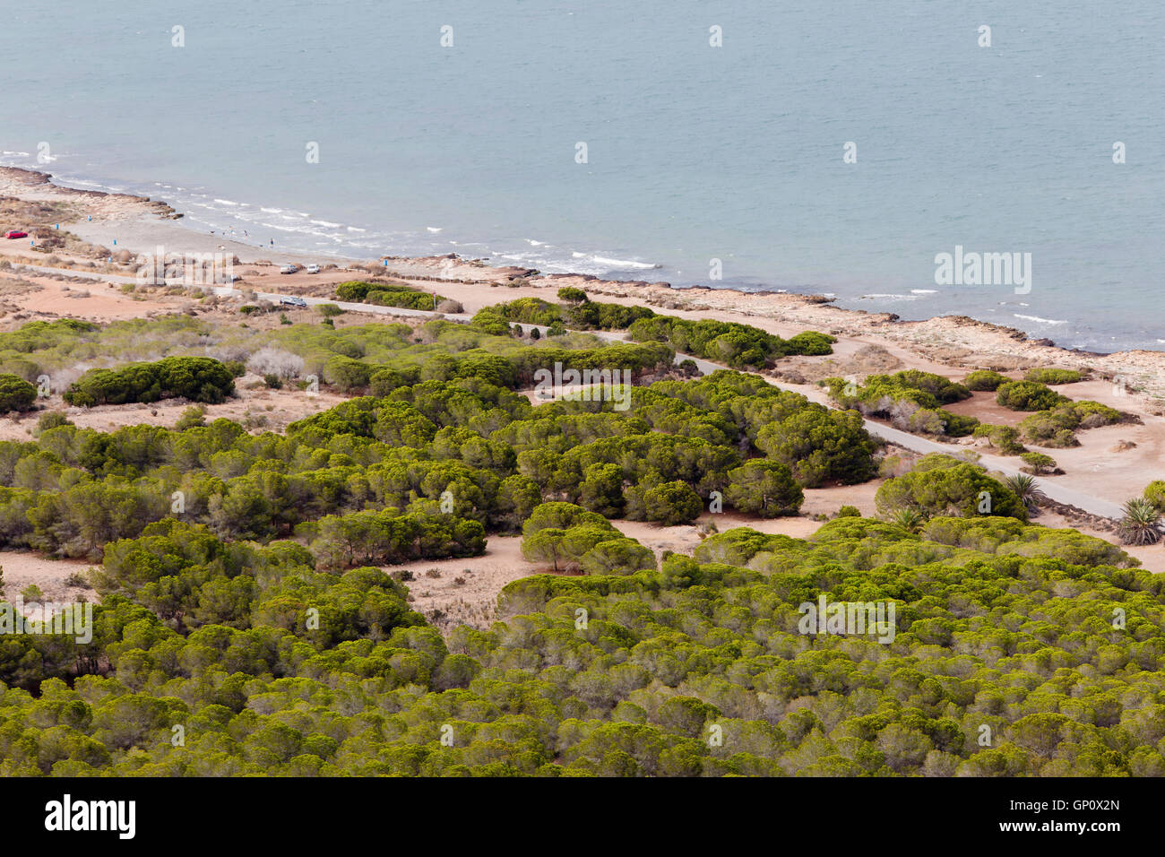 Views of a beach in Santa Pola from Mirador Stock Photo - Alamy