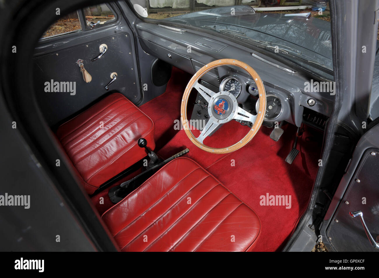 Classic Ford Thames van from the 1960s, cab interior Stock Photo - Alamy