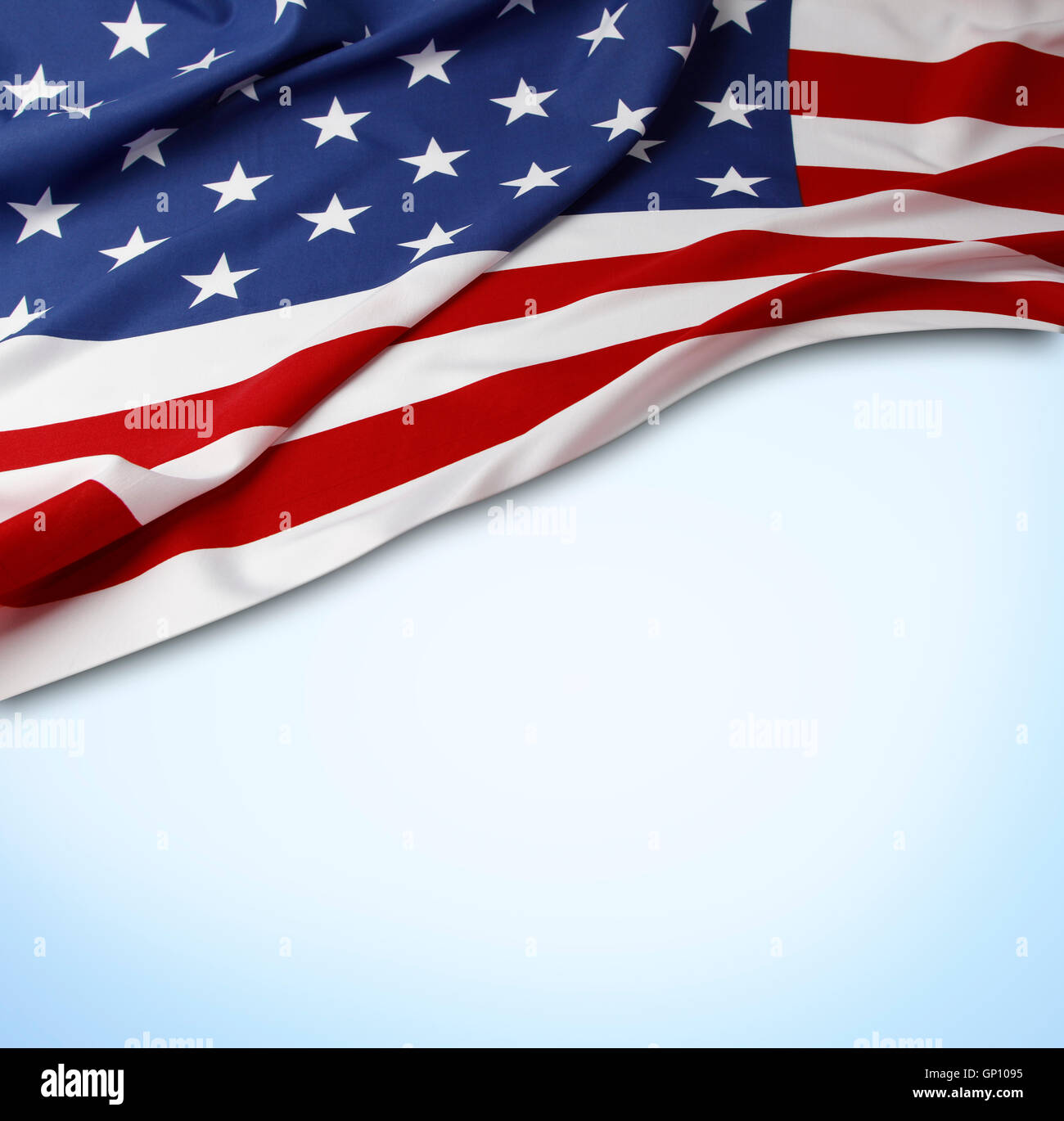 American flag on blue background Stock Photo - Alamy