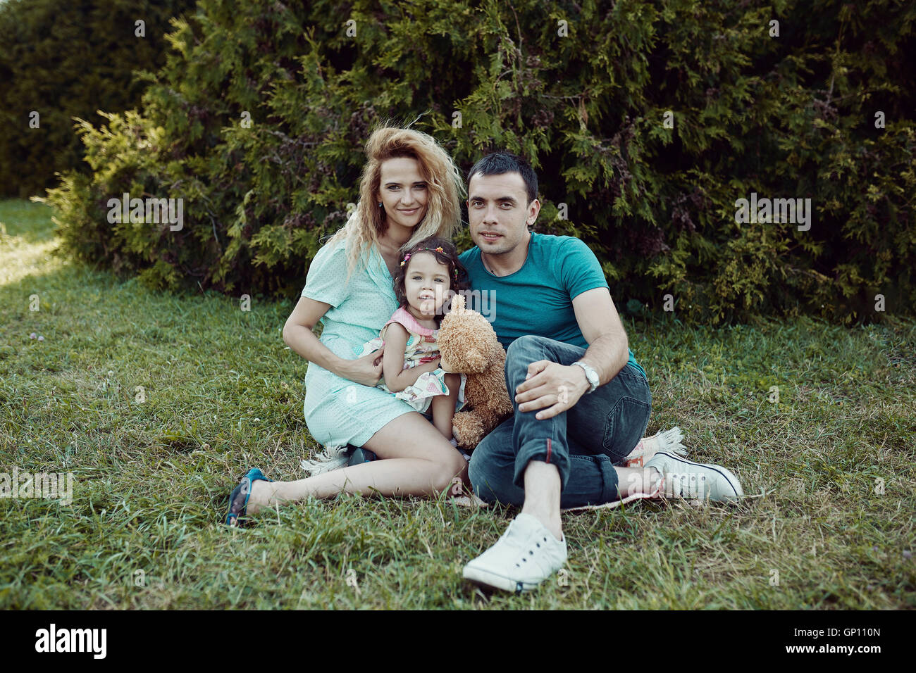 Beautiful happy family Stock Photo - Alamy