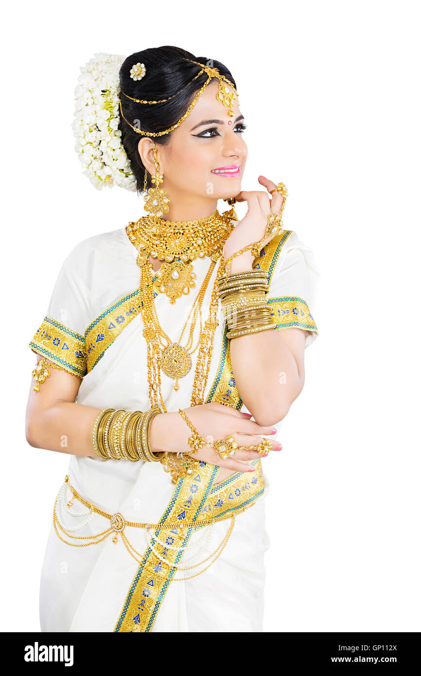 1 Beautiful Adult Bride Malayalee Woman standing Stock Photo - Alamy