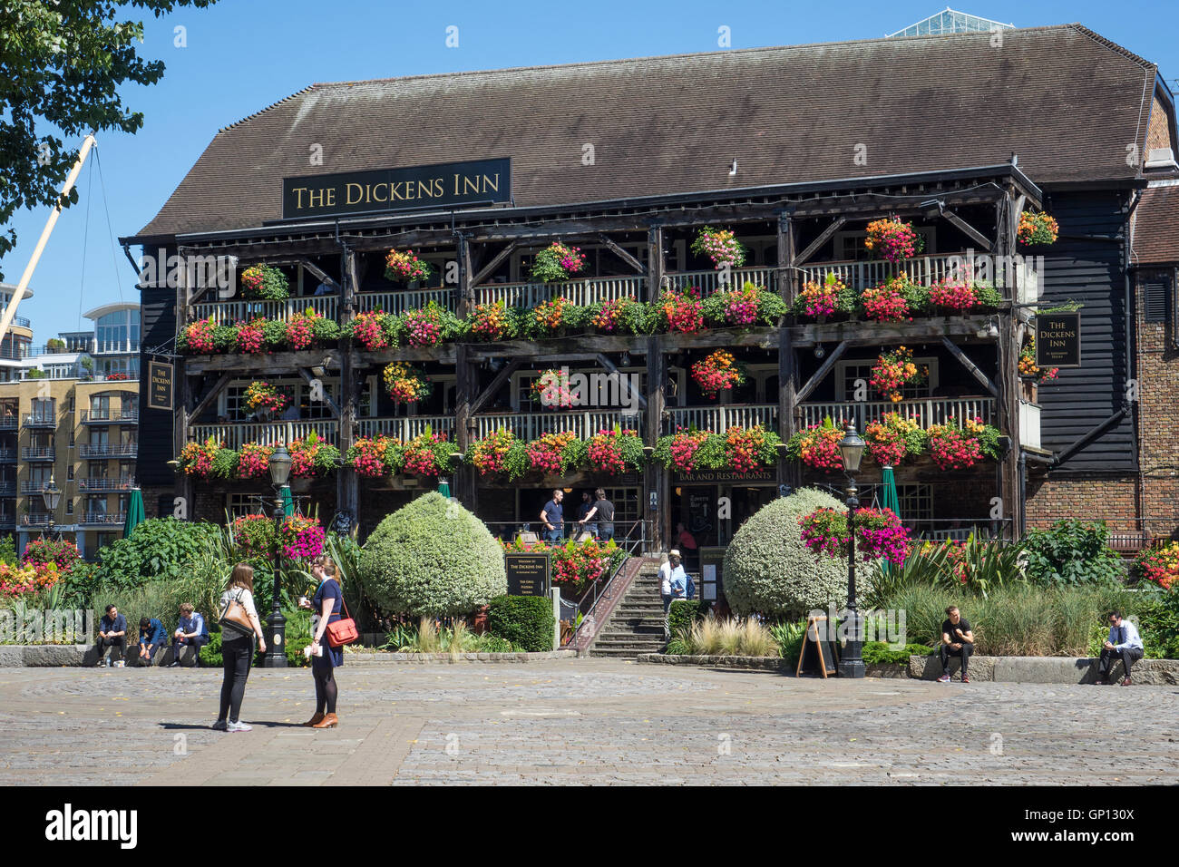 England, London, St.Katherine dock, Dickens Inn Stock Photo - Alamy