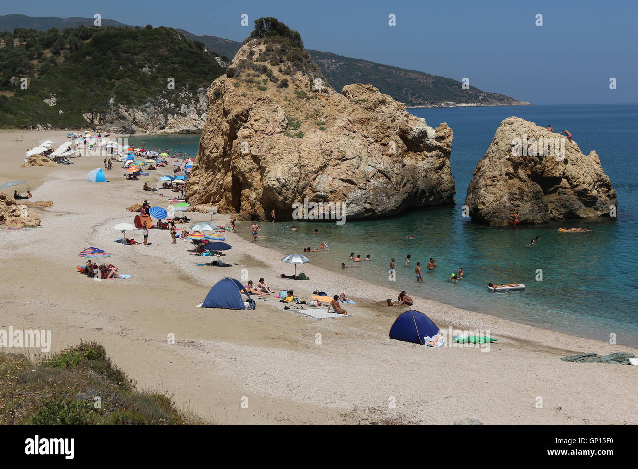 Potistika Beach, near the villages of Xinovrisi and Argalasti, at ...