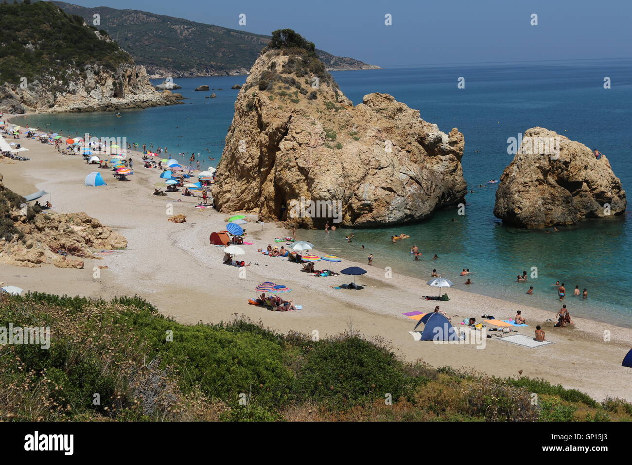 Potistika Beach, near the villages of Xinovrisi and Argalasti, at ...