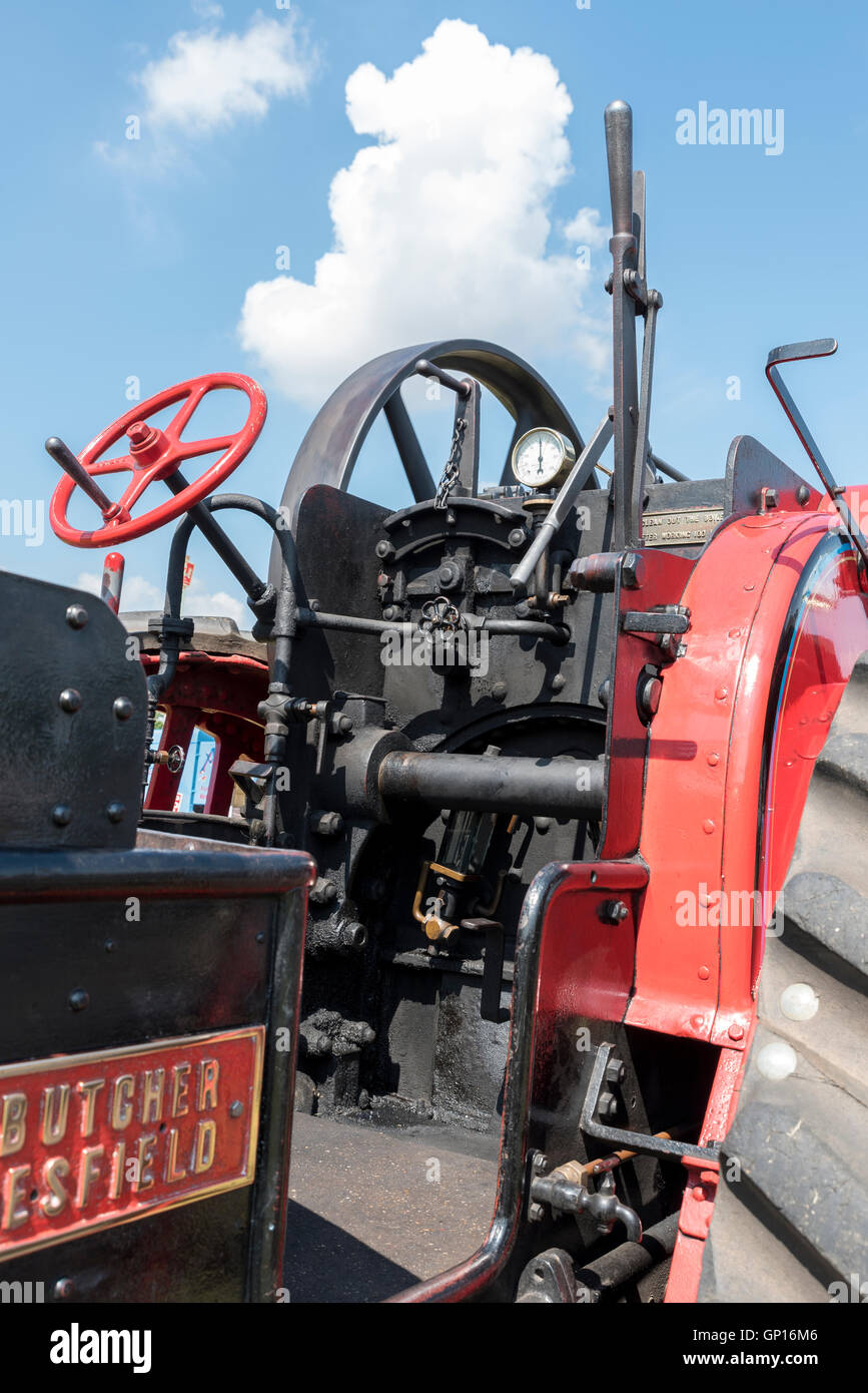 Traction engine footplate driver and fireman's working position at Stow ...