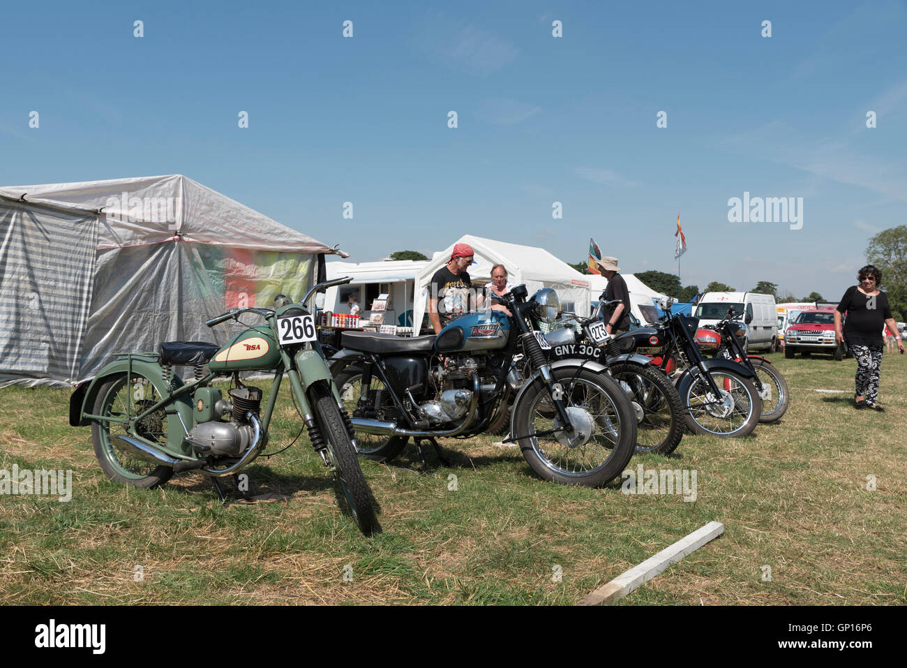 Motorcycles on display at Stow cum Quy Cambridgeshire Steam Rally and ...