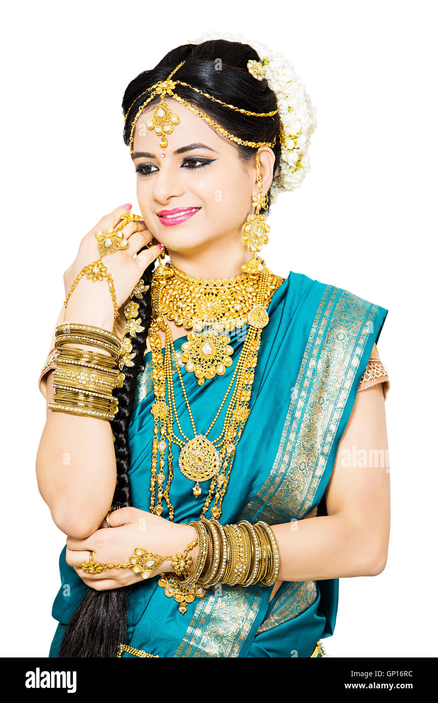 1 Beautiful Adult Bride Tamil Woman standing Stock Photo - Alamy