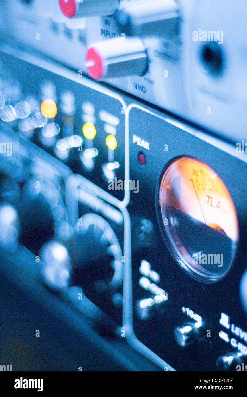 Professional sound recording audio studio digital equipment, amplifier ...