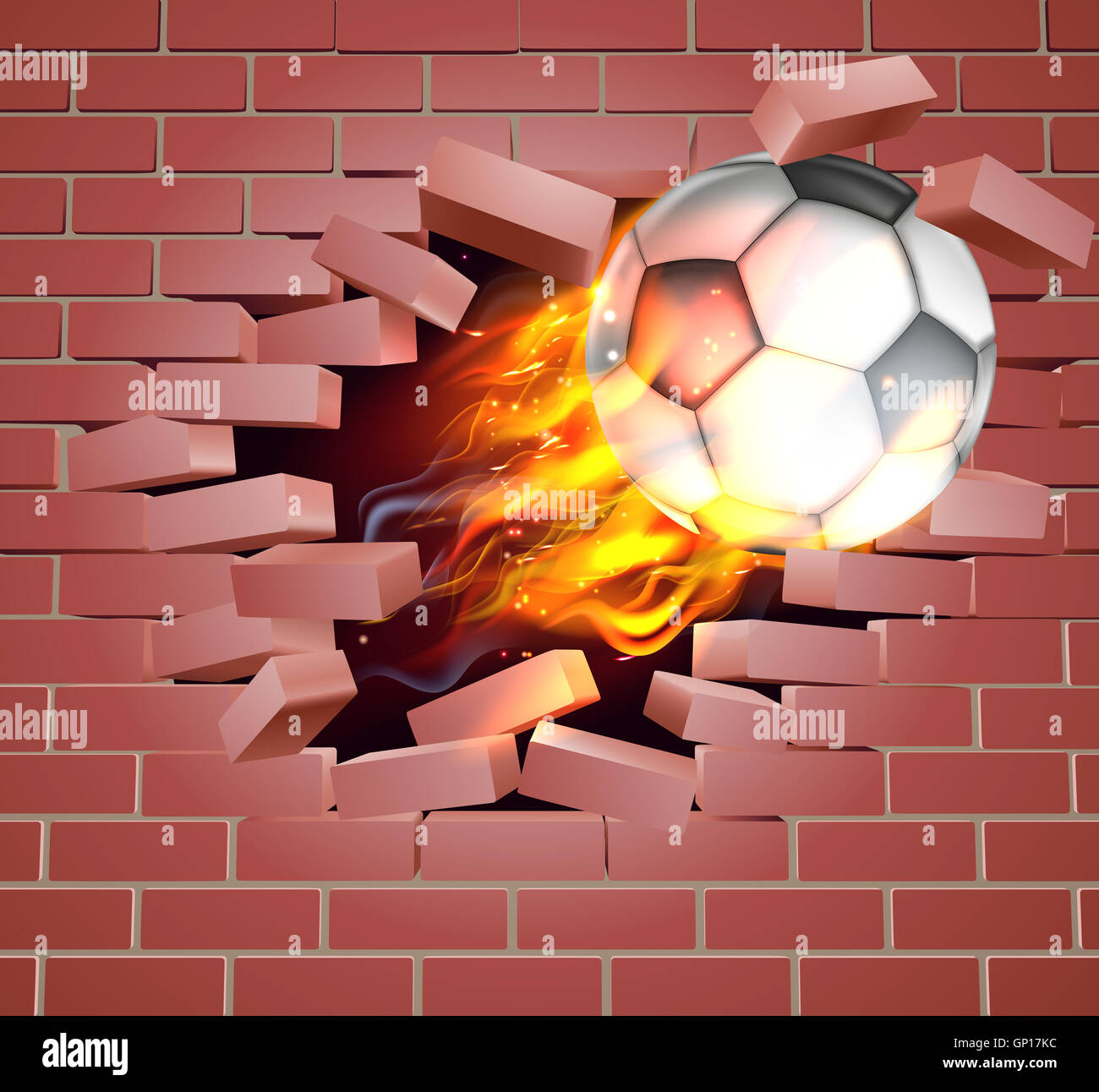 Cartoon flaming football hi-res stock photography and images - Alamy
