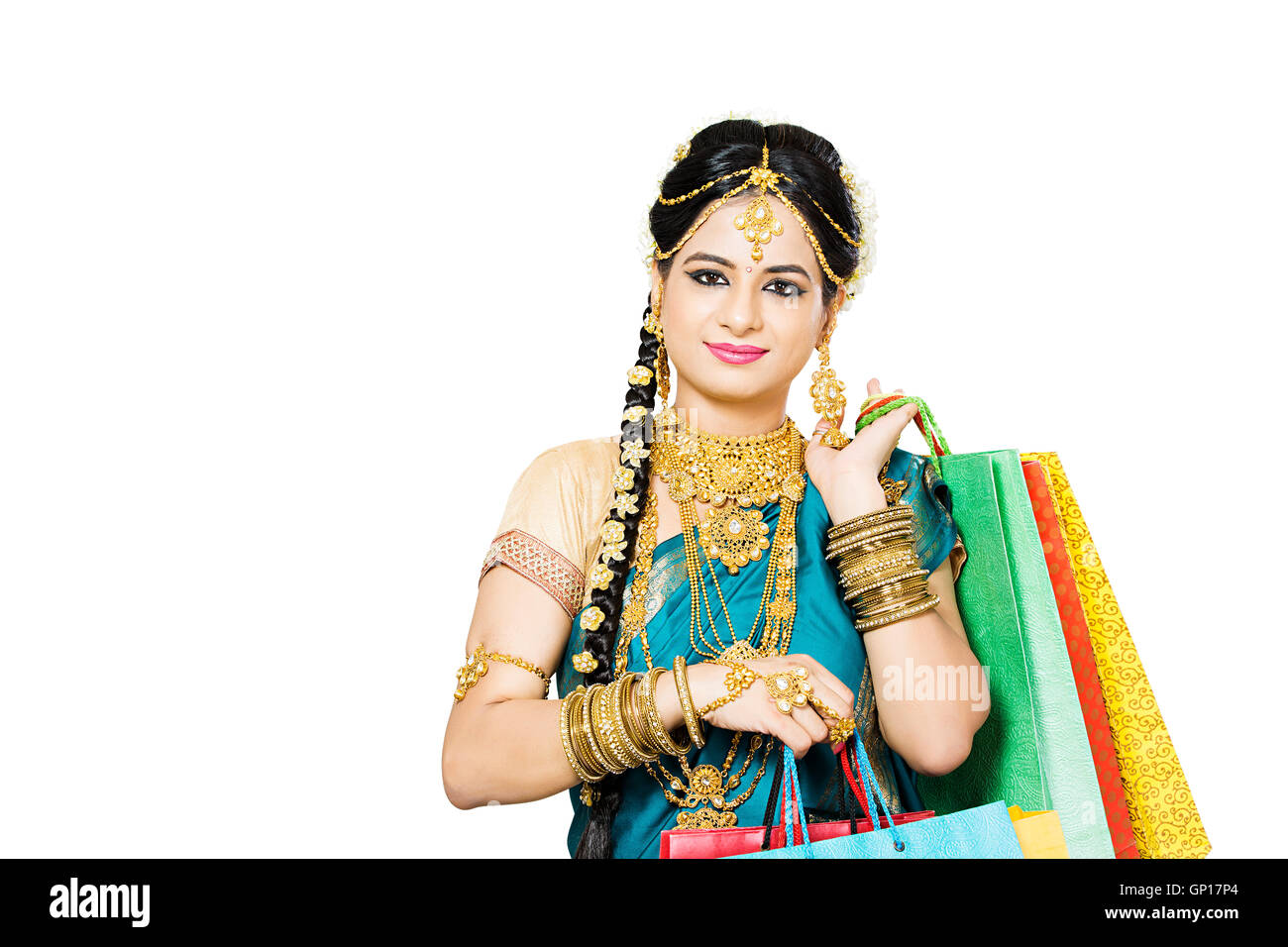 1 Beautiful Adult Bride Tamil Woman Diwali shopping Stock Photo - Alamy