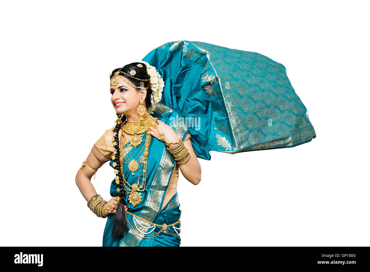 1 Beautiful Adult Bride Tamil Woman Standing pose Stock Photo - Alamy
