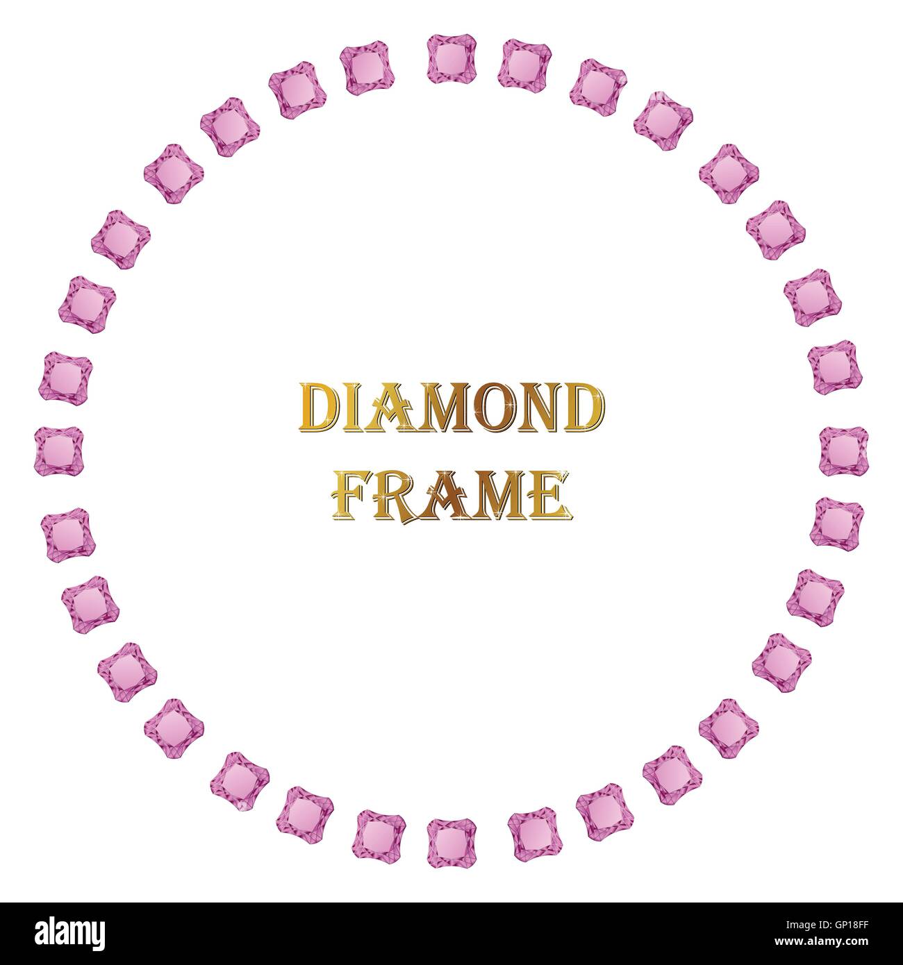 Diamonds round frame Stock Vector Image & Art - Alamy