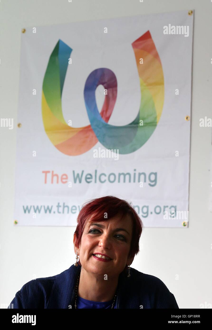 Equalities Secretary Angela Constance (right) during a visit The ...