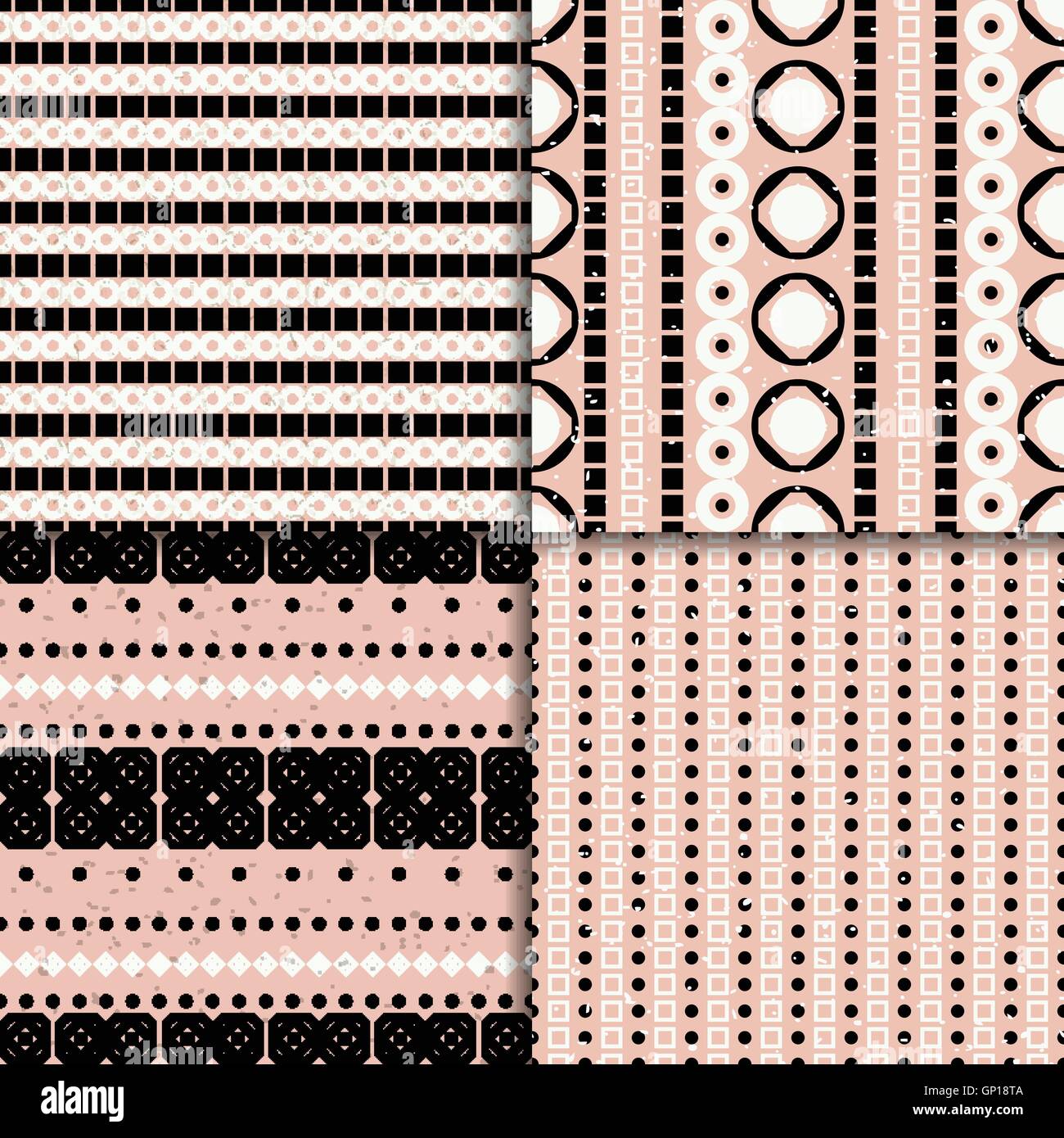 Abstract seamless pattern set Stock Vector Image & Art - Alamy