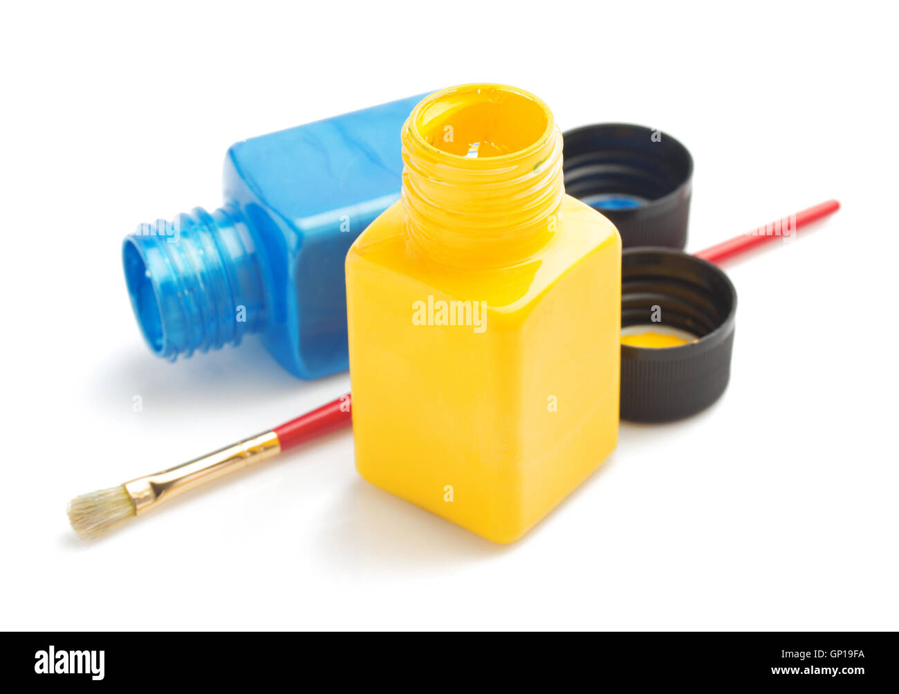 paint and bottle isolated on white background Stock Photo - Alamy