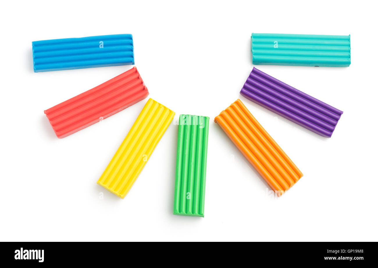 plasticine set isolated on white background Stock Photo - Alamy