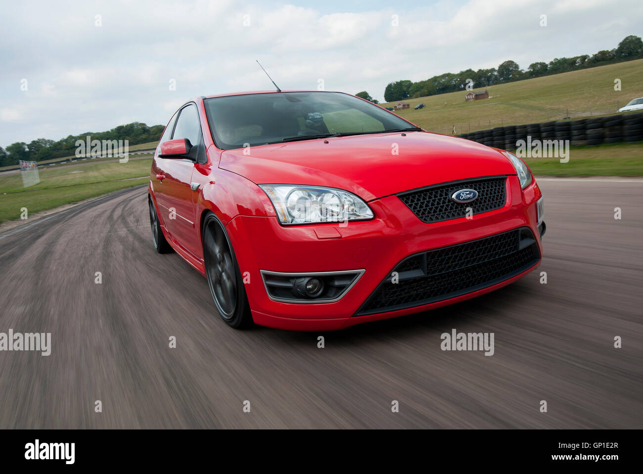 2nd Generation Ford Focus ST high performance hot hatch car driving on ...