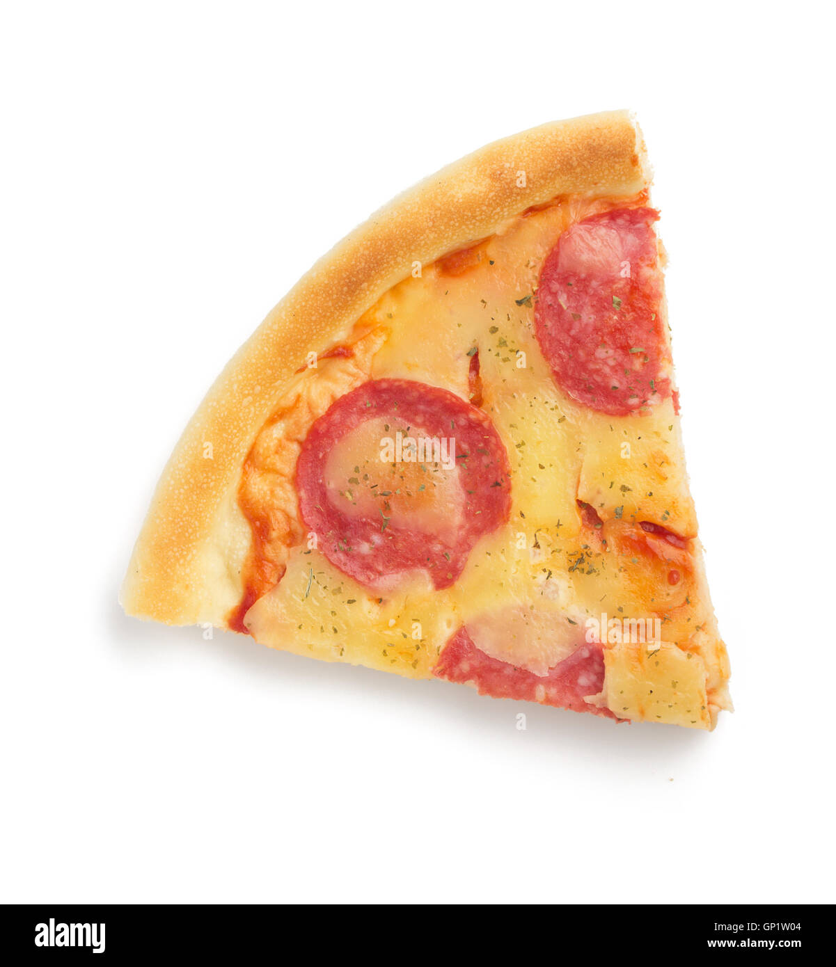 pepperoni pizza isolated on white background Stock Photo - Alamy