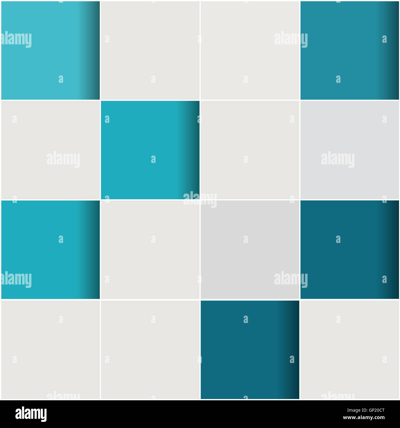 3D background with tiles in different turquoise tones Stock Photo - Alamy