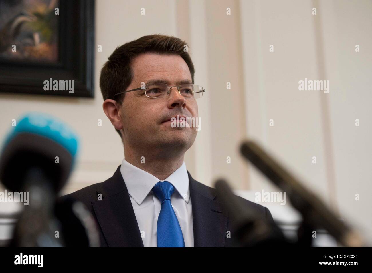 Northern Ireland Secretary James Brokenshire during a press conference ...