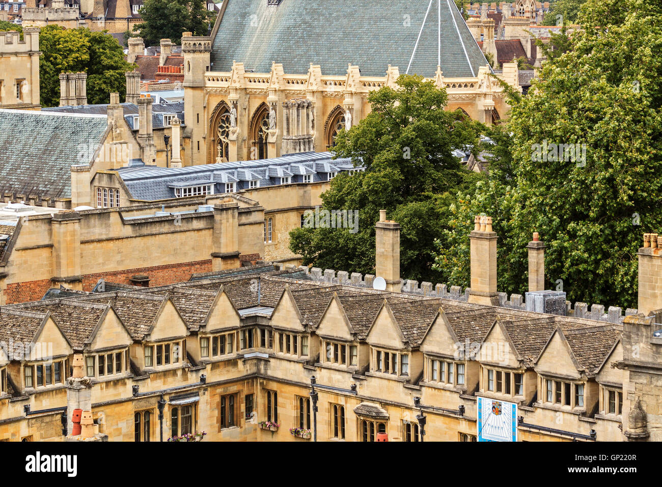 Aerial View Brazenose College Oxford UK Stock Photo - Alamy