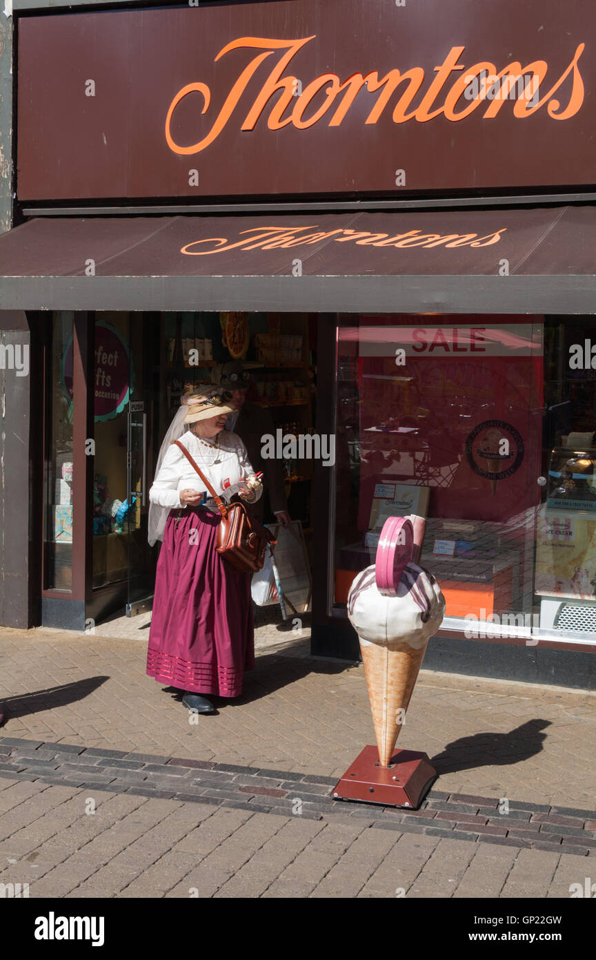 Thornton's Ice Cream Steam Punk woman Victorian dress Cornet ice cream ...
