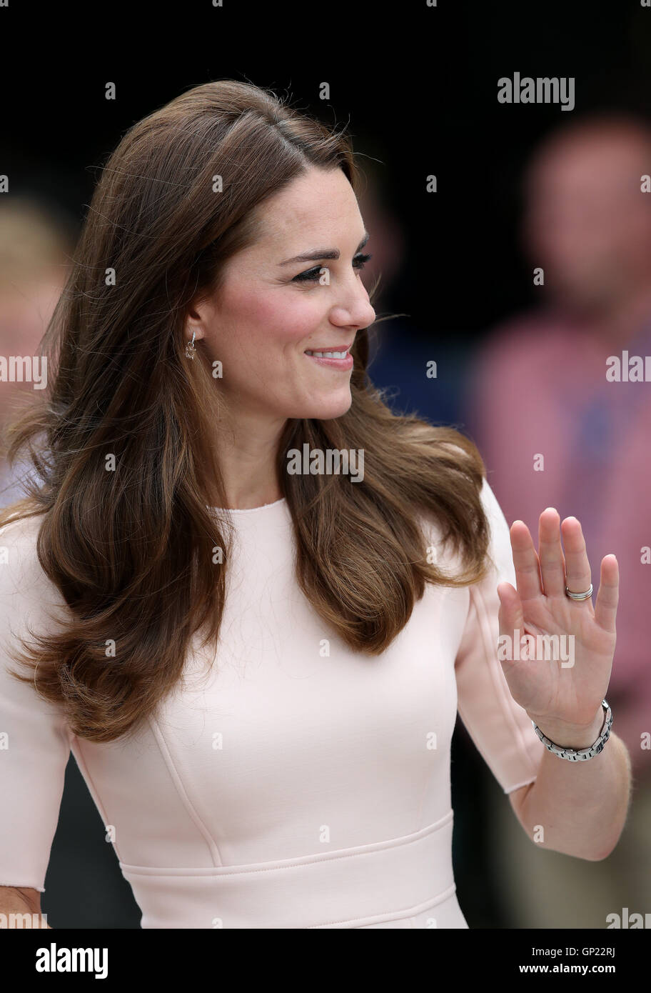 The Duchess of Cambridge departs after a visit to Healey's Cornish ...