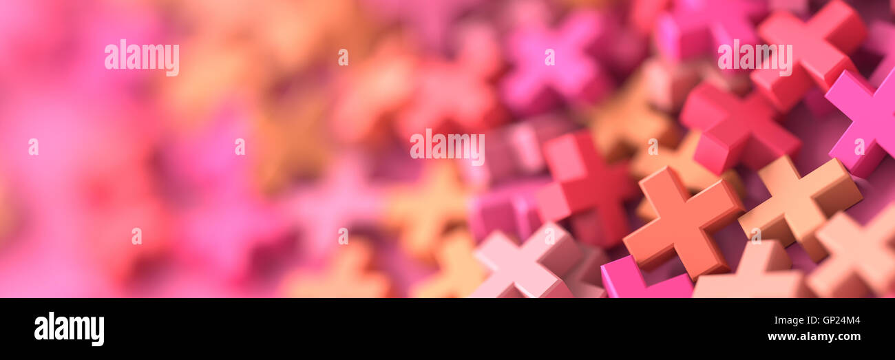 Colored plus symbols digital background, 3d rendering Stock Photo - Alamy