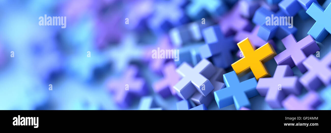 Colored plus symbols digital background, 3d rendering Stock Photo - Alamy