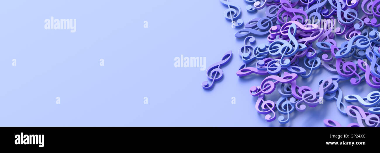 Musical notes background, original 3d render illustration Stock Photo ...