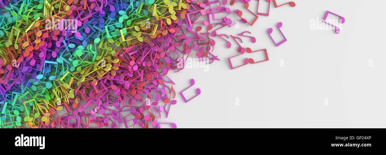 Musical notes background, original 3d render illustration Stock Photo ...