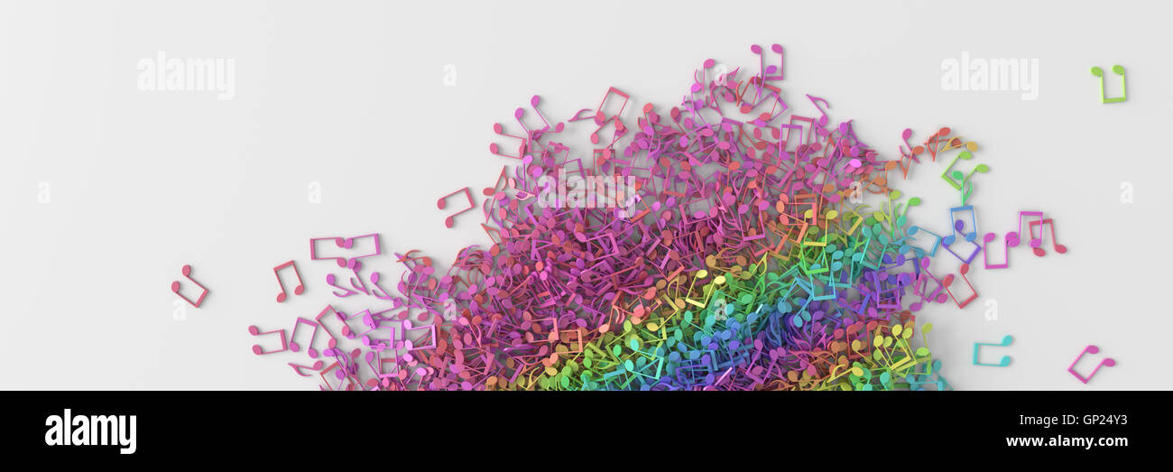Musical notes background, original 3d render illustration Stock Photo ...