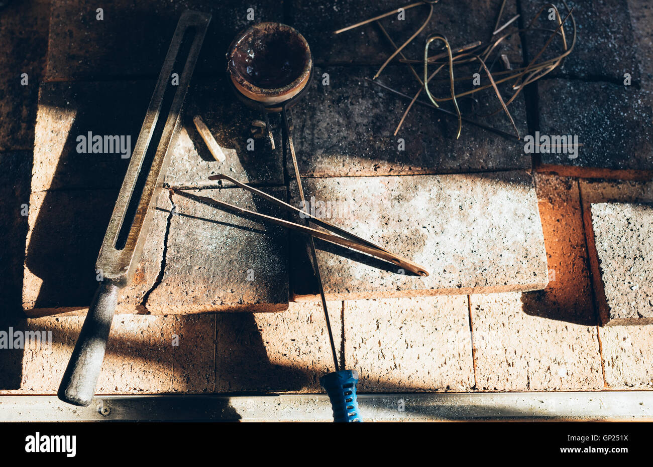 Tools for melting metal Stock Photo - Alamy