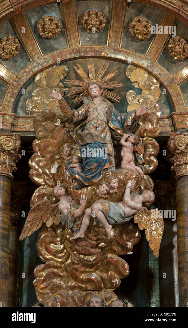 Monastery of Santa Maria de Meira (12th century), sculptural detail of ...